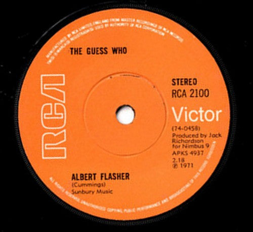 The Guess Who Albert Flasher 7" Single Vinyl Buy Online Now – Peckham Soul
