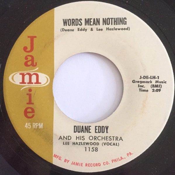 Duane Eddy & His Orchestra Words Mean Nothing / The Girl On Death Row ...